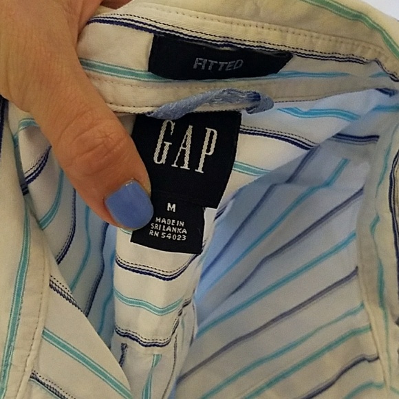 GAP | Shirts | Striped Short Sleeved Gap Button Up | Poshmark